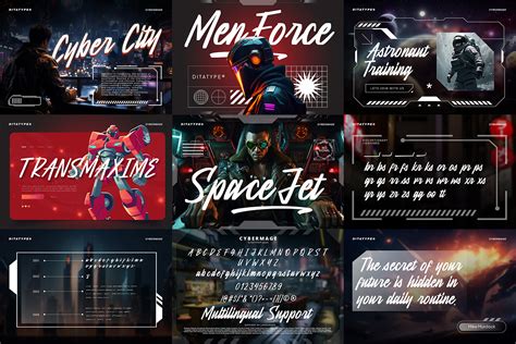 Cyberpunk Font Bundle Bundle Font