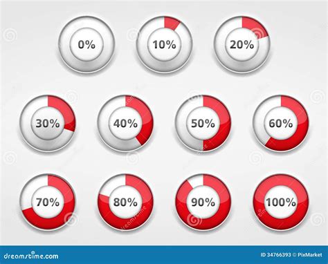 Progress Indicators Stock Vector Illustration Of Design 34766393