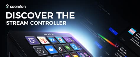 Stream Controller Soomfon Stream Control Deck With 15 Lcd Macro Keys Customizable To Trigger
