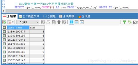 Sql查询出某一列中不同值出现次数sql查询某一个值出现的次数 Csdn博客