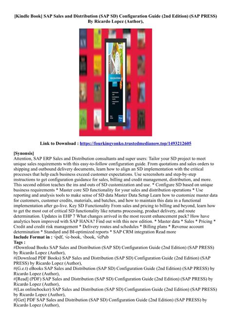 Ppt [view Book] Sap Sales And Distribution Sap Sd Configuration Guide 2nd Edition