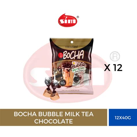 Sn Bocha Bubble Milk Tea Chocolate 12x40g Shopee Malaysia