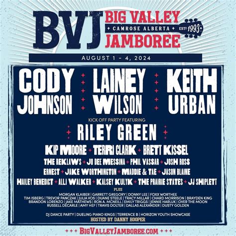 The 2024 Big Valley Jamboree Resource Lineup Tickets More
