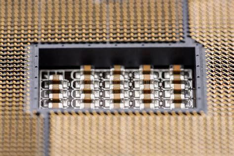 Cpu Socket On Computer Motherboard Stock Photo Image Of Board Processing