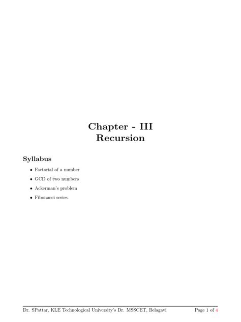 Chap03 Recursion Programs Pdf Mathematics Computing