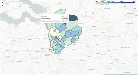 Visualize Real Estate Prices Of Different Neighborhoods Using The Folium Choropleth Map By