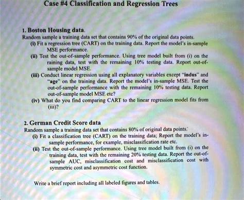 solved case 4 classification and regression trees boston housing