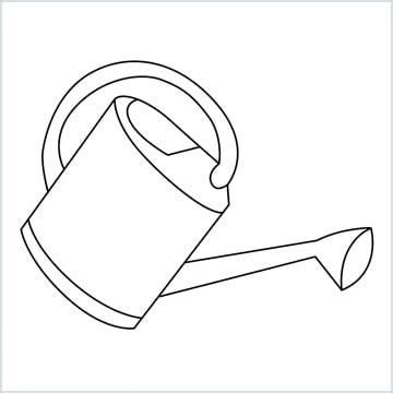 How To Draw A Watering Can Step By Step Easy Phase
