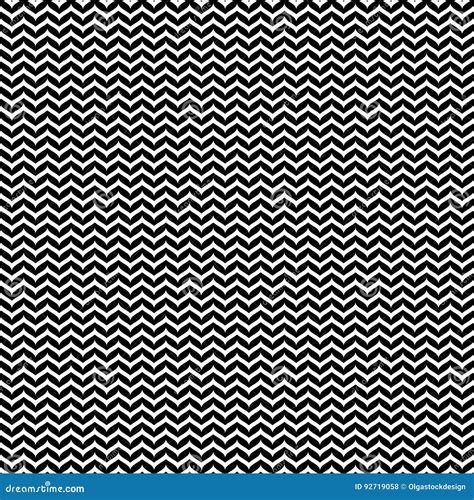 Monochrome Seamless Pattern Horizontal Smooth Zig Zag Lines Stock Vector Illustration Of