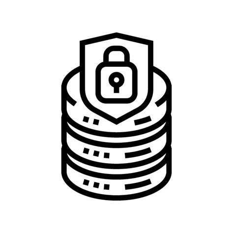 data access control database line icon vector illustration 33063644