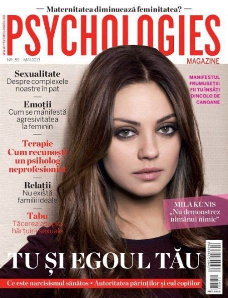 Mila Kunis Psychologies Magazine May 2013 Cover Photo Romania