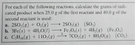 Solved For Each Of The Following Reactions Calculate The Chegg