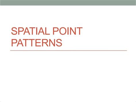 spatial point patterns pdf geography science