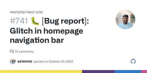 🐛 Bug Report Glitch In Homepage Navigation Bar · Issue 741