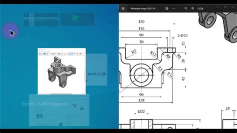 Autocad 3d Practice Drawing Tutorial Tamil Youtube