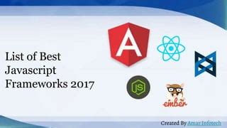Latest Javascript MVC Front End Frameworks 2017 PPT