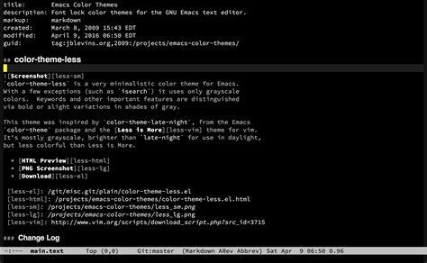 emacs color themes