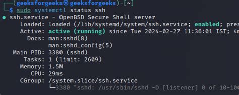 How To Enable And Start Ssh On Kali Linux Geeksforgeeks