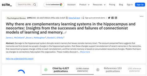 Why There Are Complementary Learning Systems In The Hippocampus And