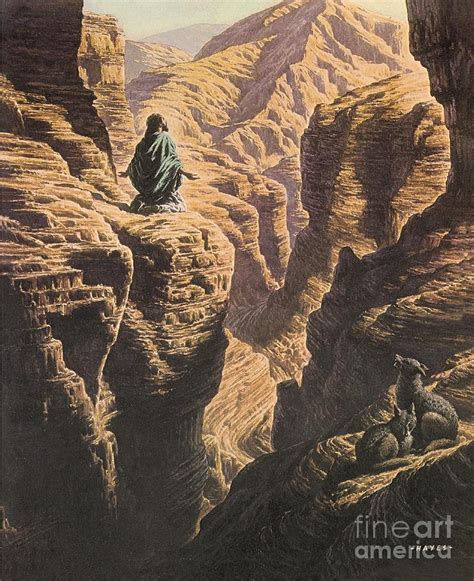 Christ In The Wilderness Painting By Jack Hayes Fine Art America