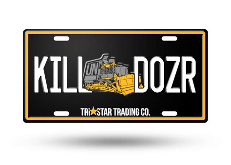 Killdozer License Plate Divided We Fall