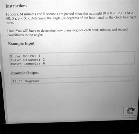 Get Answer Instructions H Hours M Minutes And S Seconds Are Passed Since The Midnight H