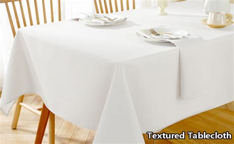 Sastybale Faux Linen Rectangle Tablecloth Waterproof