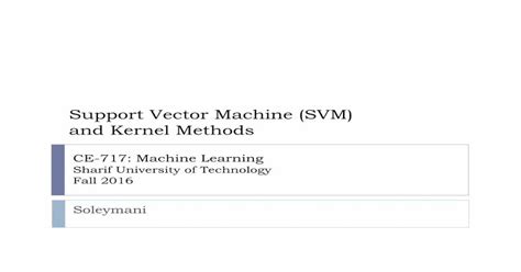 Download Pdf Support Vector Machine Svm And Kernel Methods