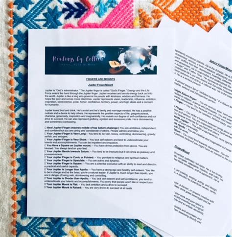 Palmistry Cheat Sheet Check List Digital Download Fingers And Mounts Etsy Uk