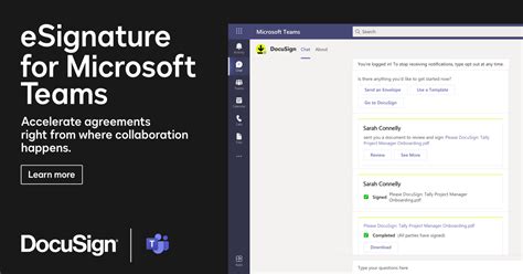 Collaborate On Agreements Faster With Docusign And Microsoft Teams