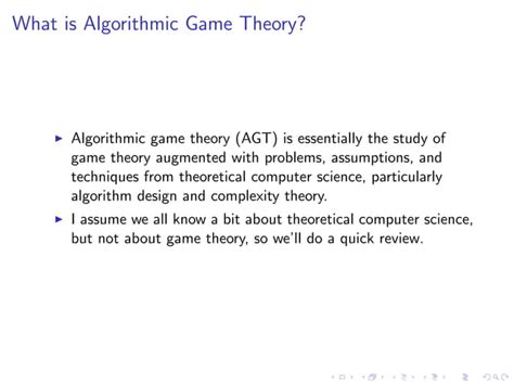 algorithmic game theory and tfnp ppt