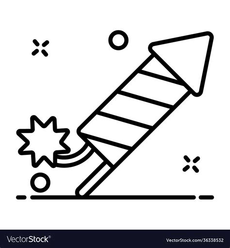 Rocket Firecracker Royalty Free Vector Image VectorStock
