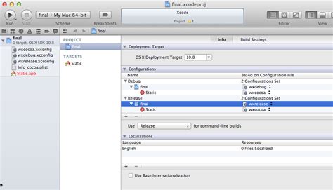 creating xcode projects for wxwidgets applications wxwiki