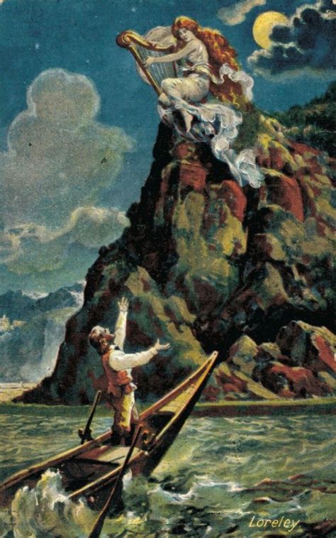 Germany Loreley Lorelei Fantasy Lady Comic Postcard 0666 Europe