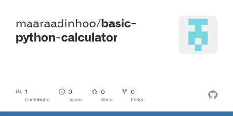 Github Maaraadinhoobasic Python Calculator