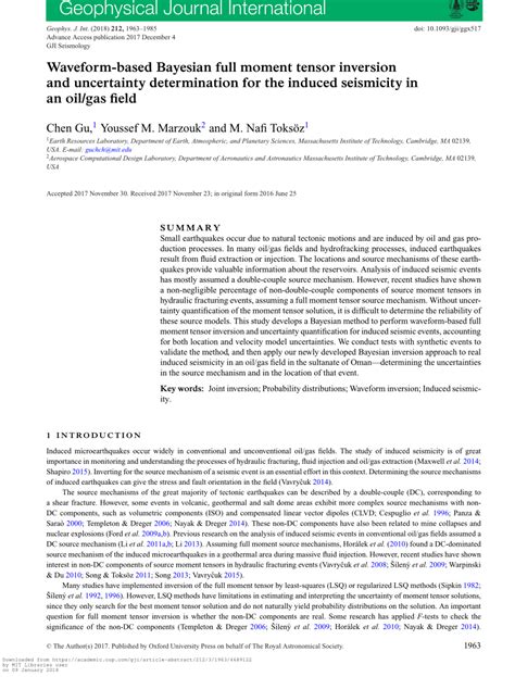 pdf waveform based bayesian full moment tensor inversion and