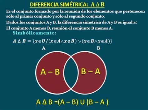 Diferencia Simetrica De Conjuntos En El Diagrama De Venn Youtube
