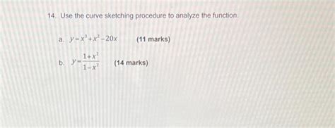 Solved 14 Use The Curve Sketching Procedure To Analyze The