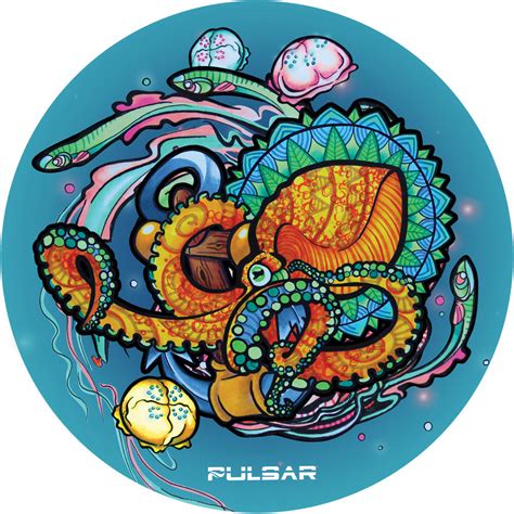 Pulsar Dabpadz Multi Size Psychedelic Dab Mat With Artist Designs