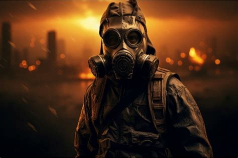 Man Gas Mask Generate Ai 3771181