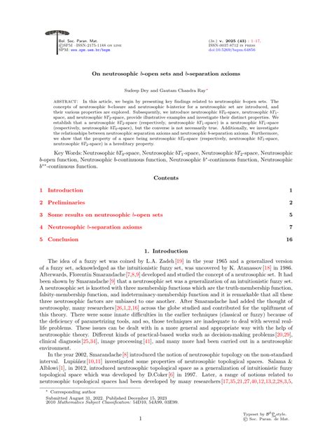 Pdf On Neutrosophic B Open Sets And B Separation Axioms