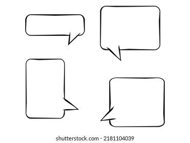 Bubble Talk Vector Set Isolated On Stock Vector Royalty Free