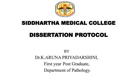 Draruna Dissertation Protocol For Pathology Pptx