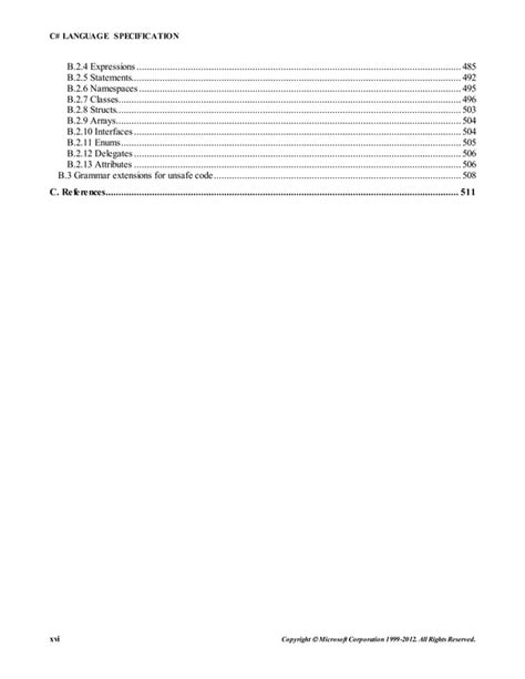 C Sharp Language Specification Pdf