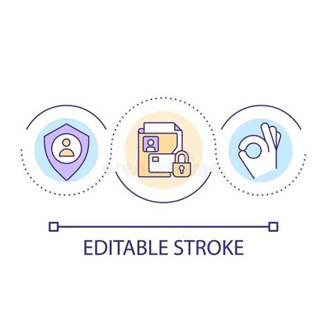 Personal Information Security Loop Concept Icon Stock Vector