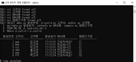 sqlplus 사용하기