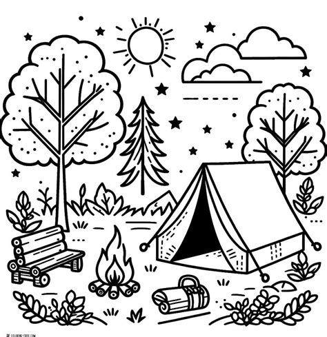 32 Camping Coloring Pages Free Unique Printables Road Trip Coloring