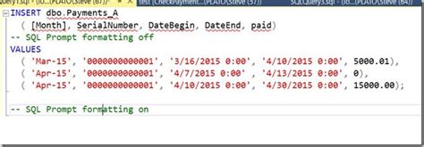 Disabling Sqlprompt Formatting SQLServerCentral