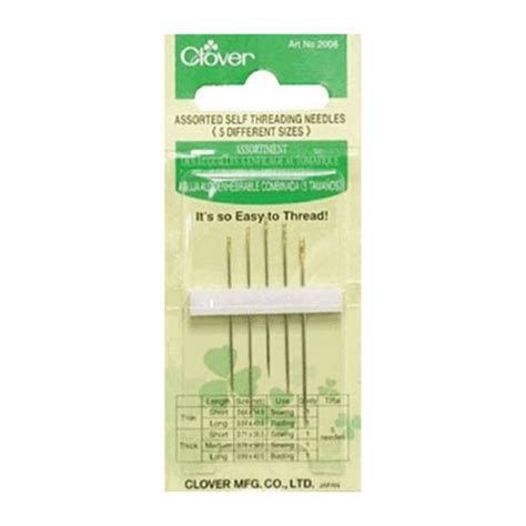 Clover Self Threading Needles Moores Sewing