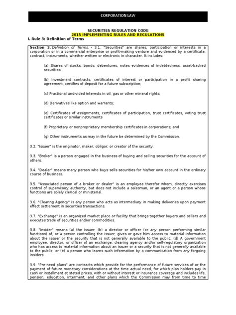 Notes On Securities Regulation Code Pdf Securities Finance Prospectus Finance